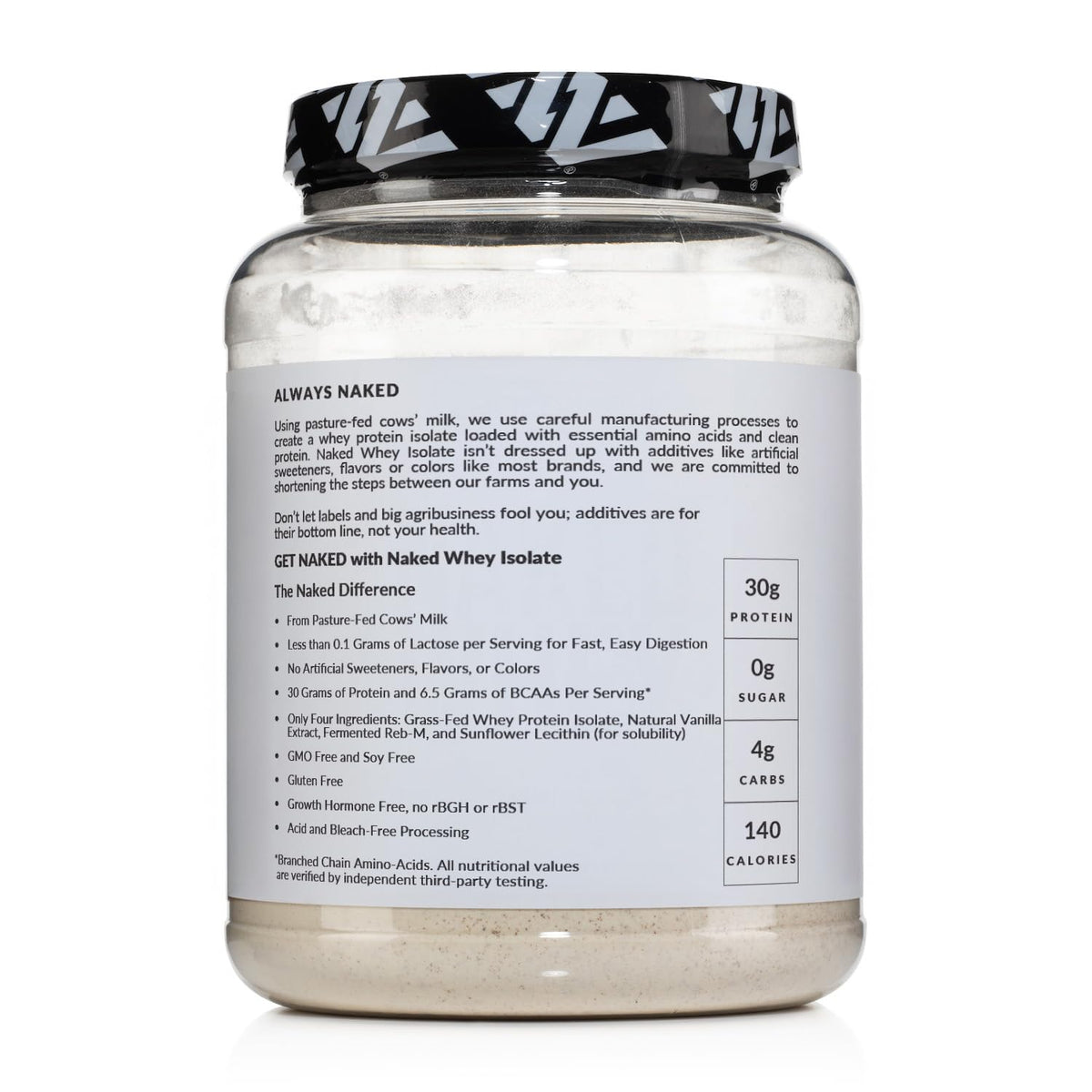 pure whey isolate protein for clean nutrition
