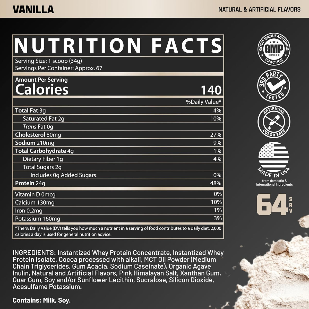 pure whey protein for muscle gain