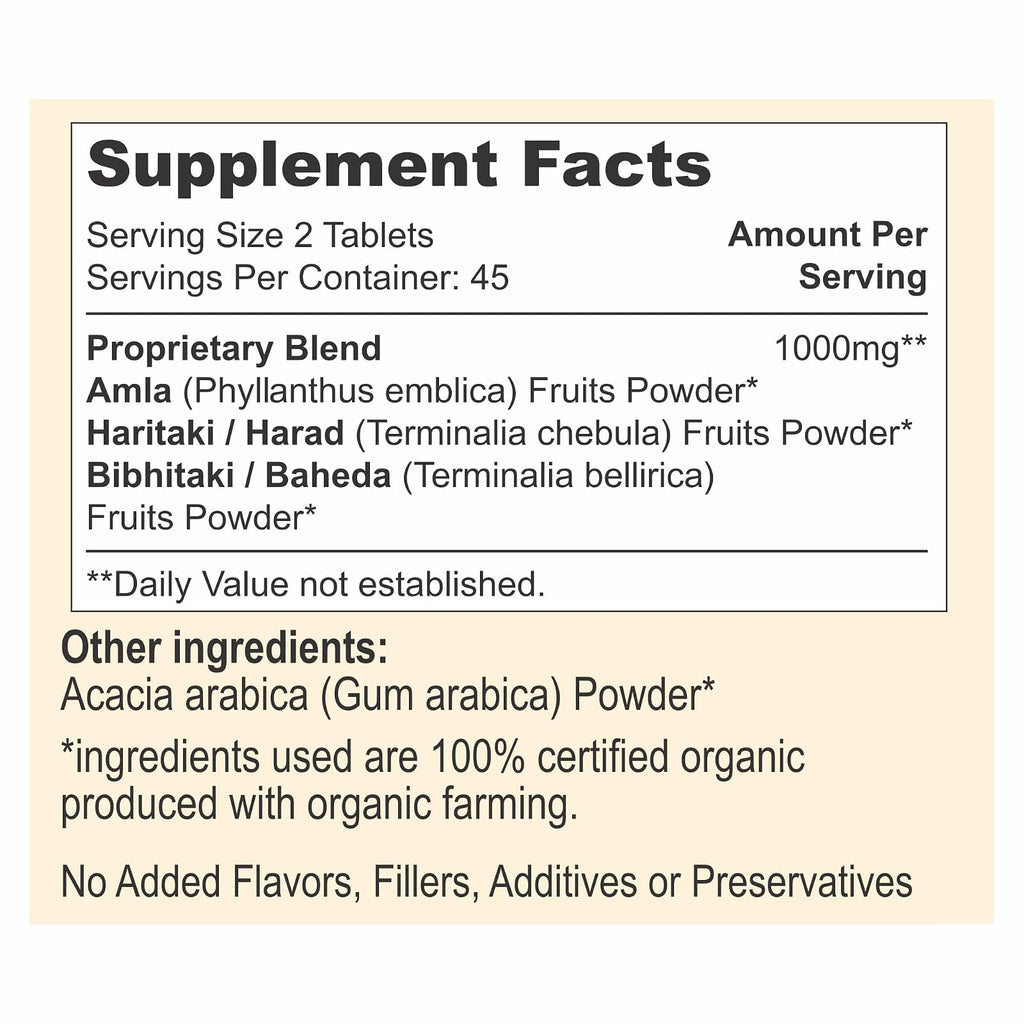 PureAyurbliss Triphala 500 mg benefits