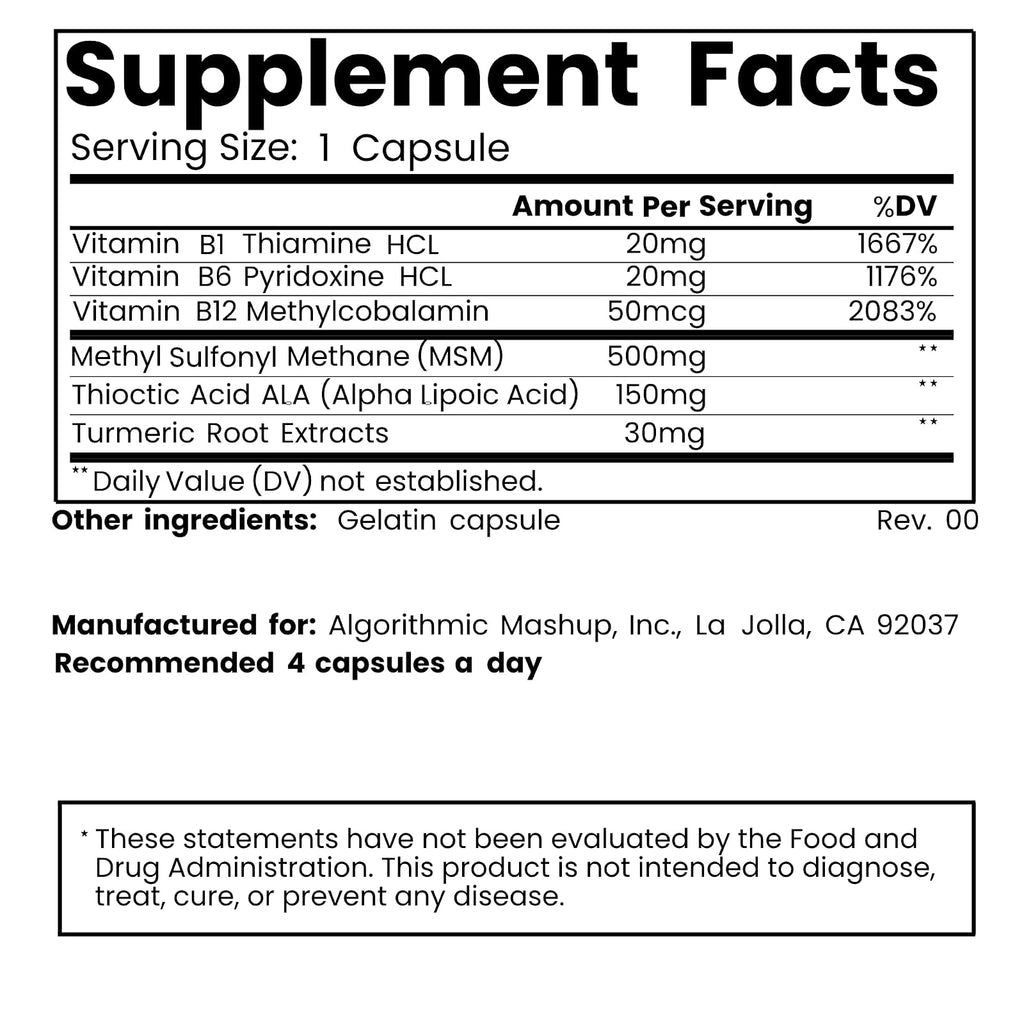 Pureblend supplement for nerve health