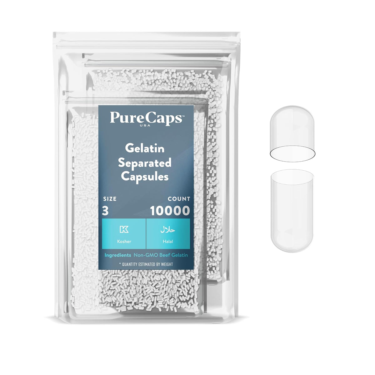 PureCaps USA gelatin capsules bulk