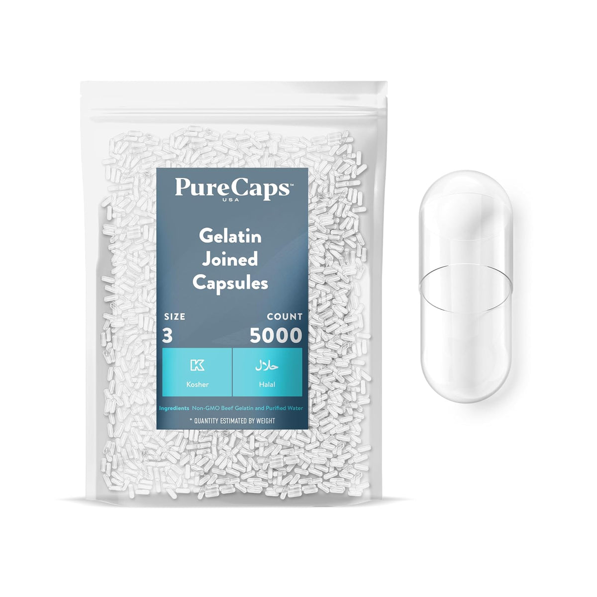 PureCaps USA gelatin capsules for vitamins