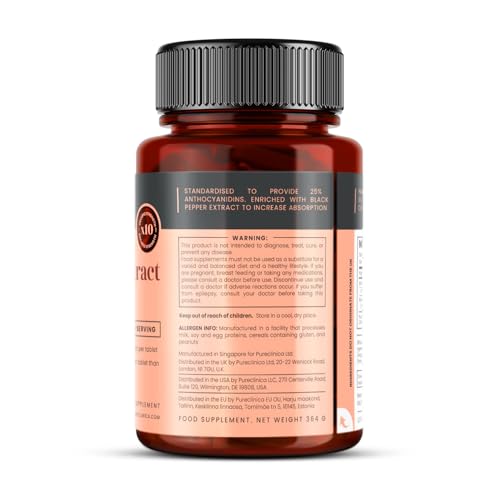 pureclinica bilberry dietary supplement