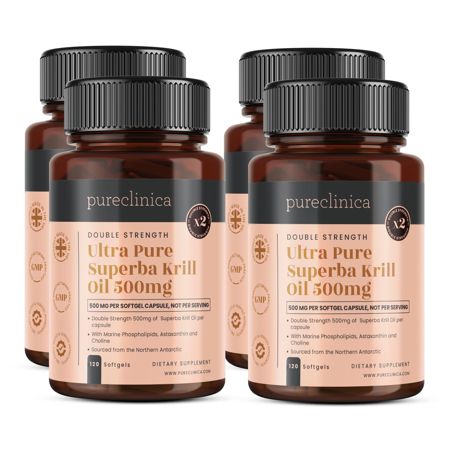 PureClinica krill oil softgel capsules