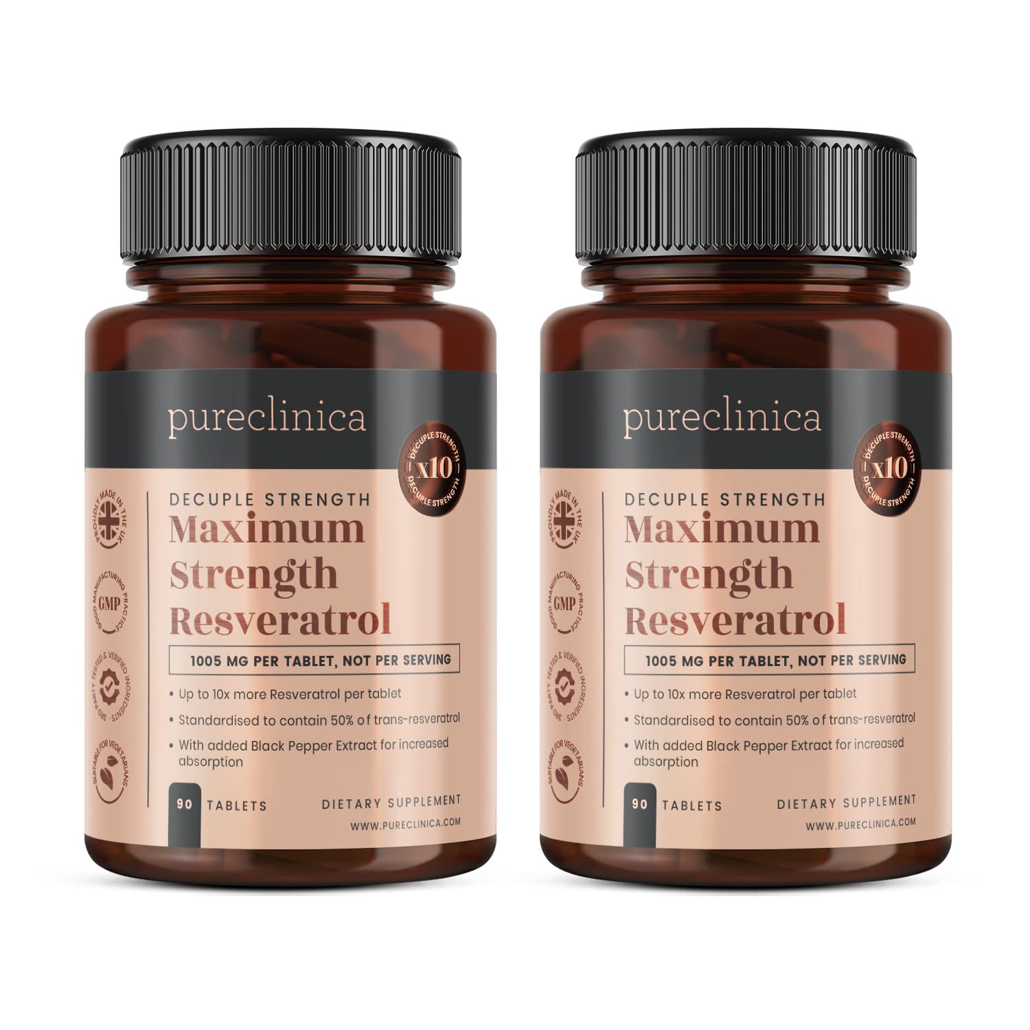 PureClinica Resveratrol 1000 mg tablets
