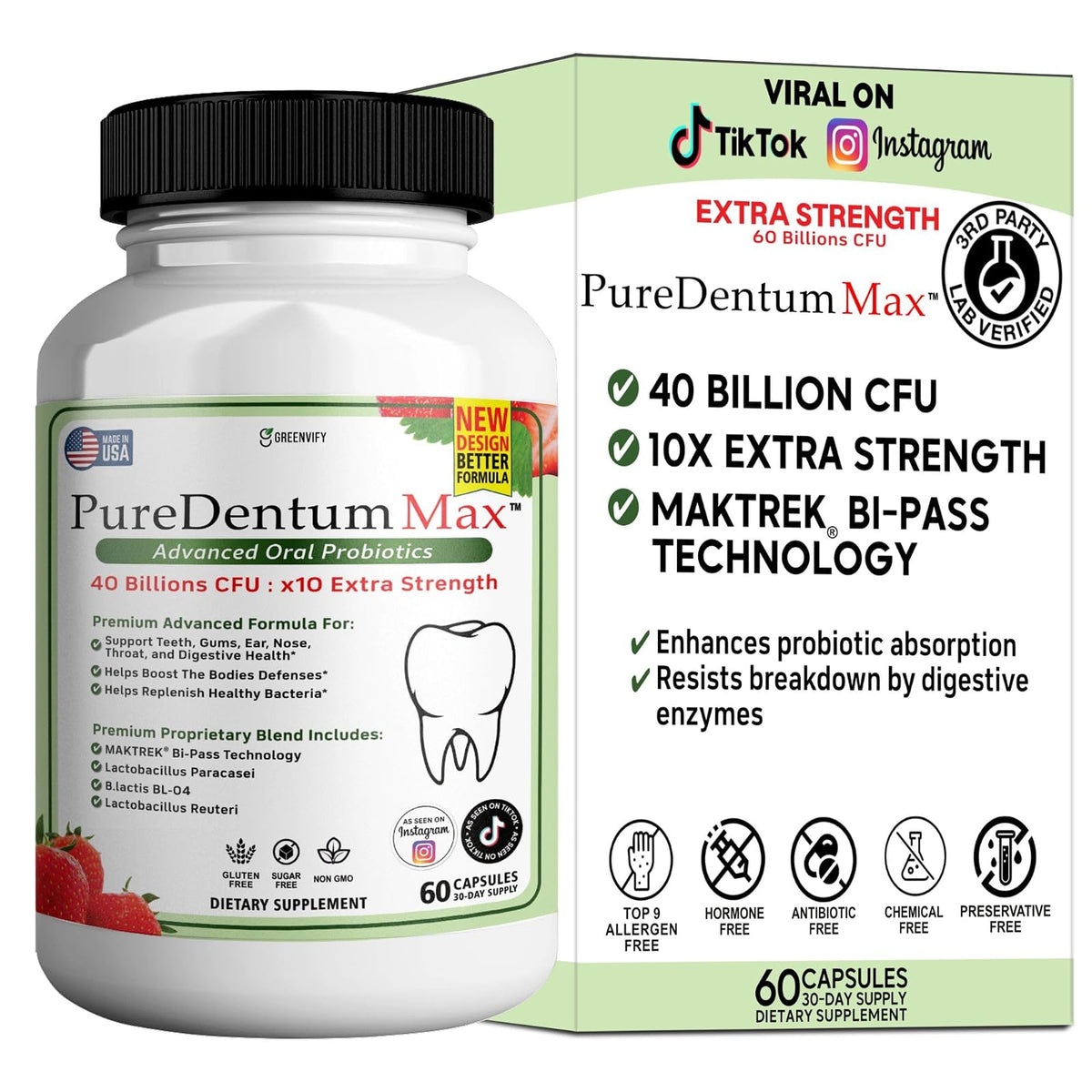 Puredentum probiotics for digestive health