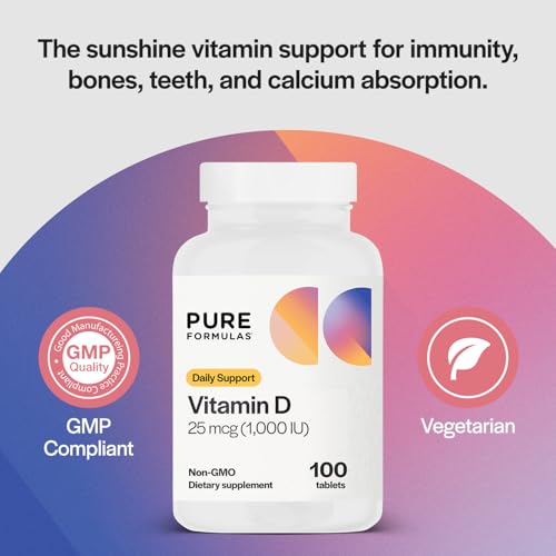 PureFormulas Vitamin D3 tablets for bone health