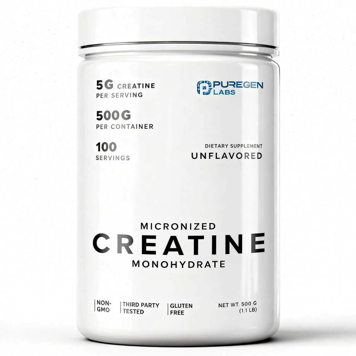 Puregen Labs creatine monohydrate powder