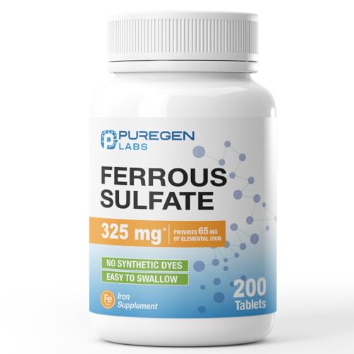 Puregen Labs ferrous sulfate tablets