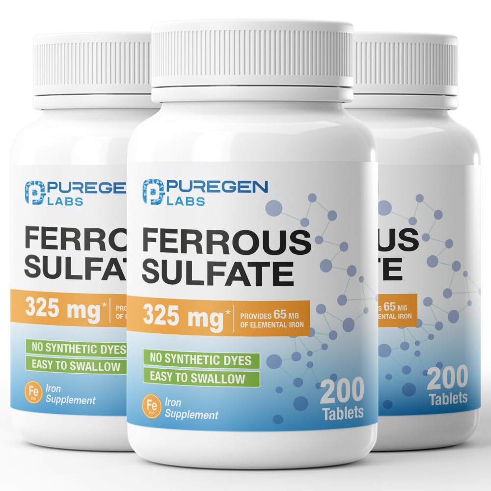 Puregen Labs Ferrous Sulfate tablets