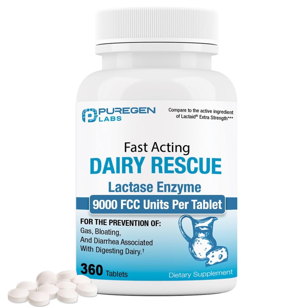 Puregen Labs lactase enzyme tablets