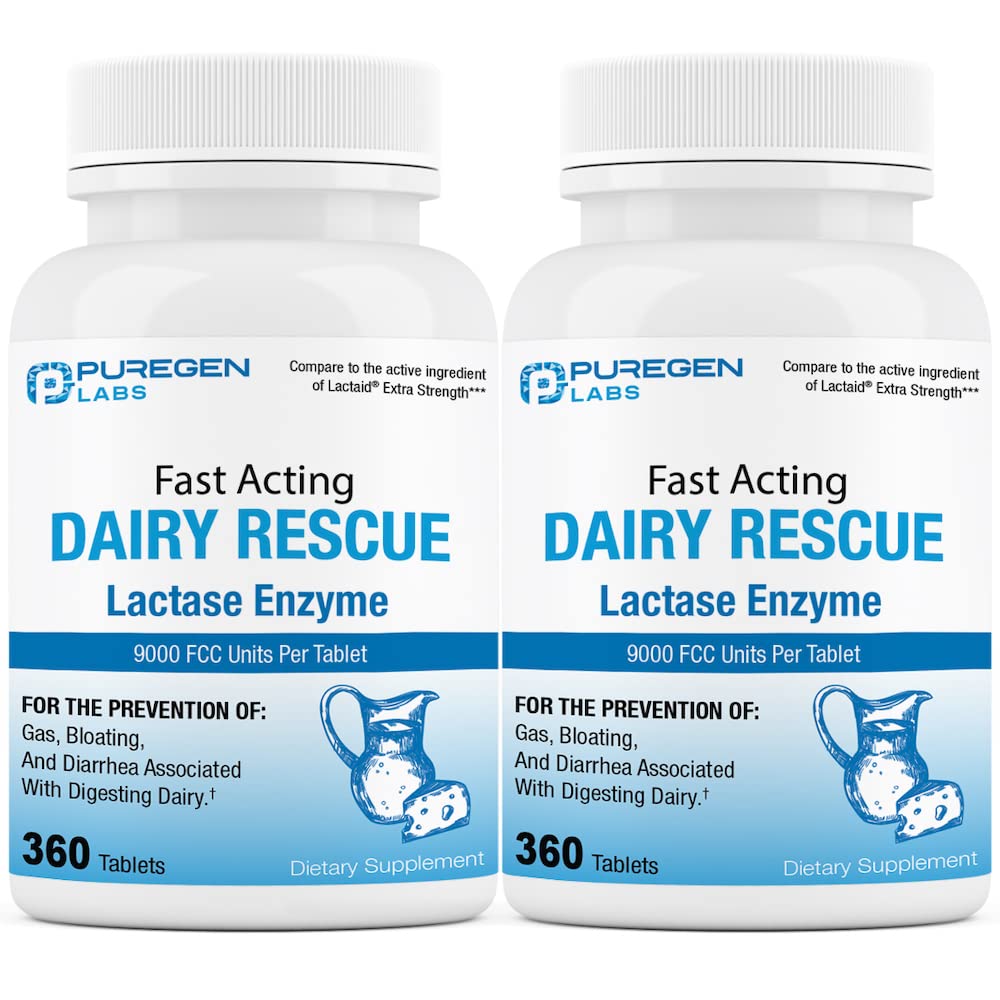 Puregen Labs lactase enzyme tablets