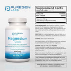 Puregen Labs magnesium oxide tablets