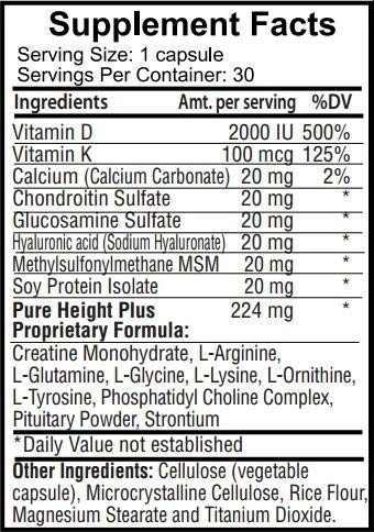 PureHeight Plus blended supplements for all ages