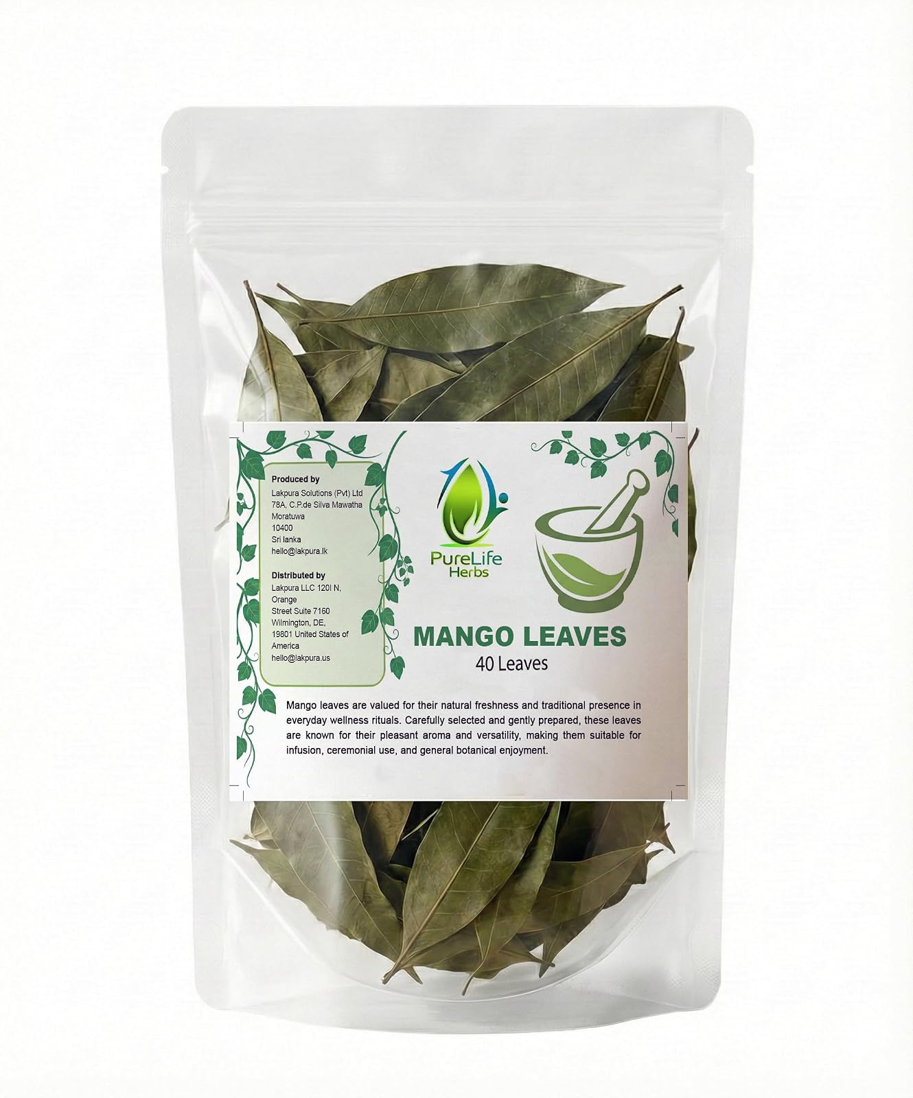 Purelife Herbs mango leaves for herbal tea
