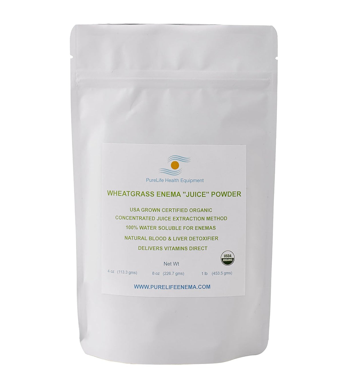 Purelife wheatgrass enema juice benefits