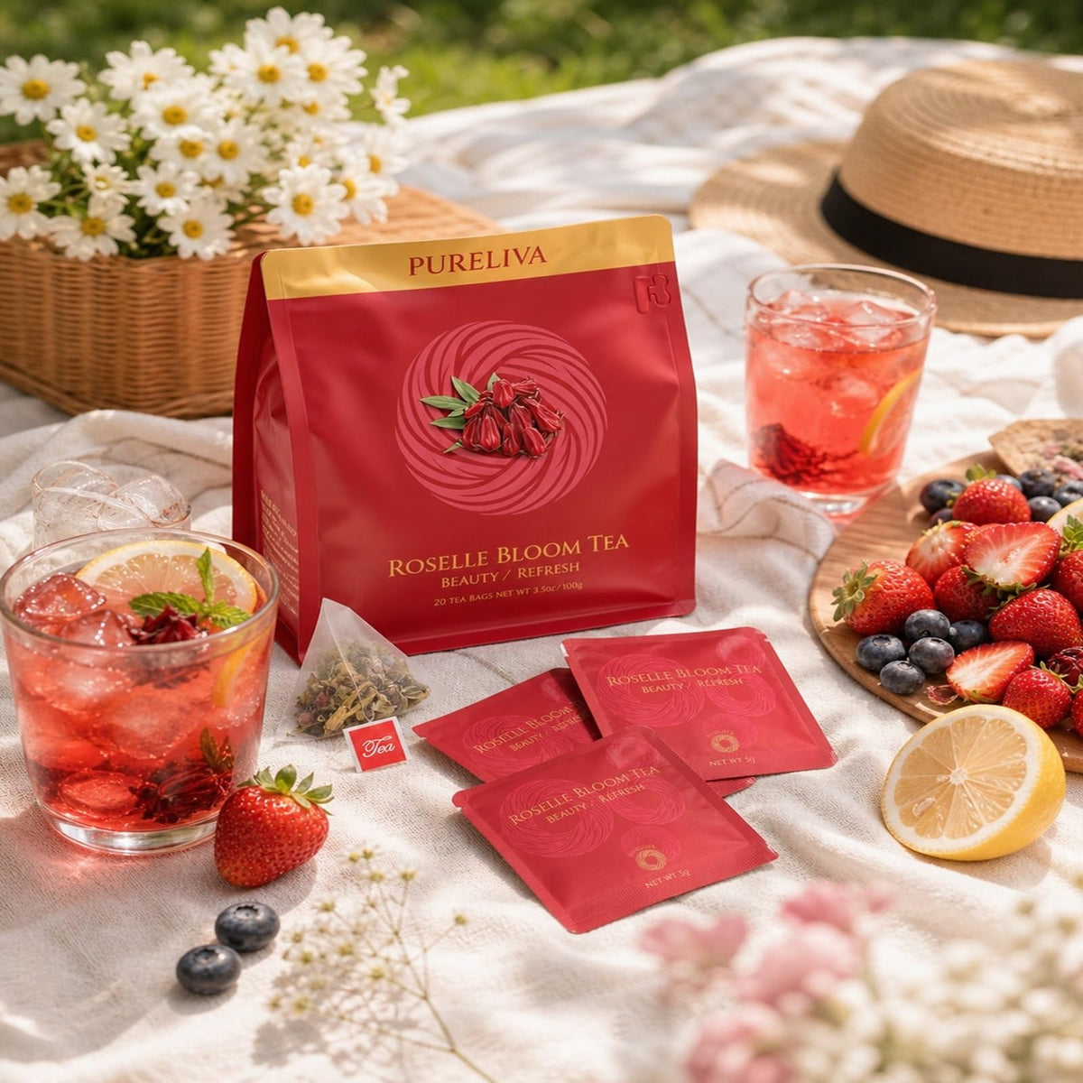 Pureliva herbal tea with vibrant flavour