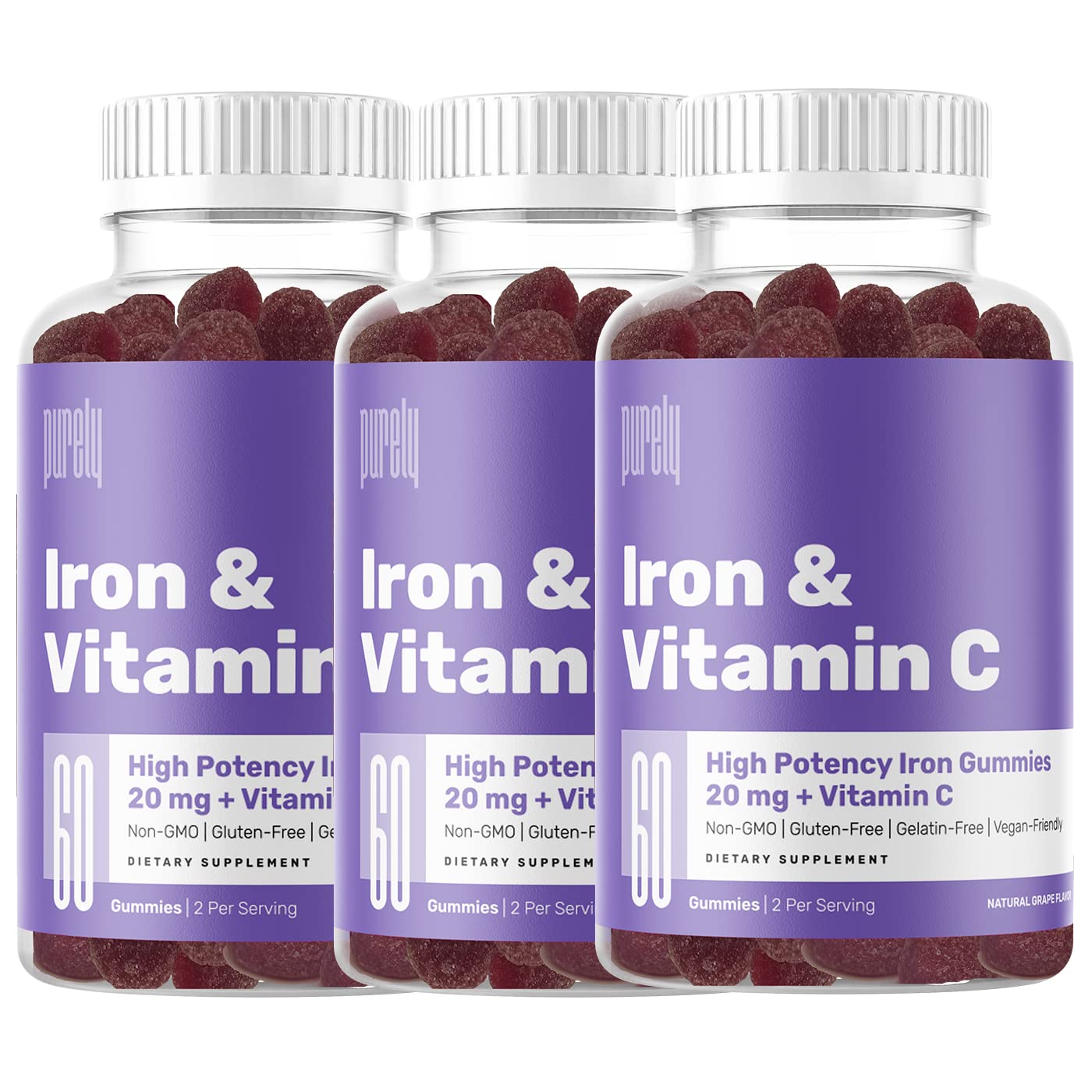 Purely Iron Gummies for anemia