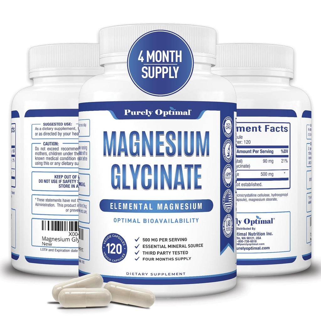 Purely Optimal magnesium glycinate capsules