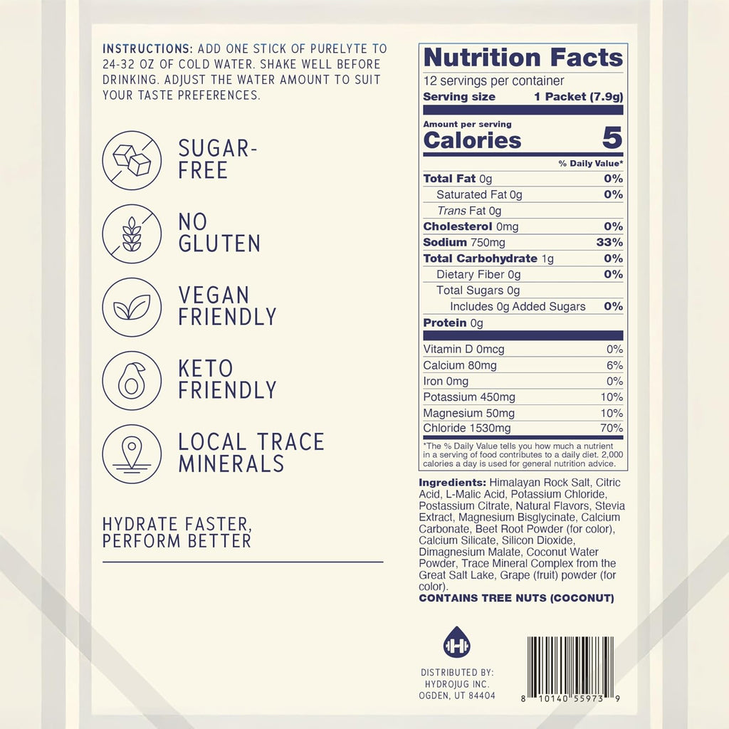 PURELYTE hydration powder sticks