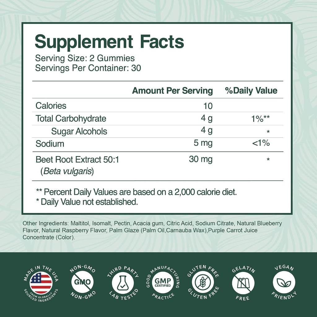 PurePremium beet root gummies for athletes