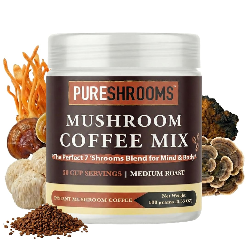 PureShrooms mushroom coffee for focus
