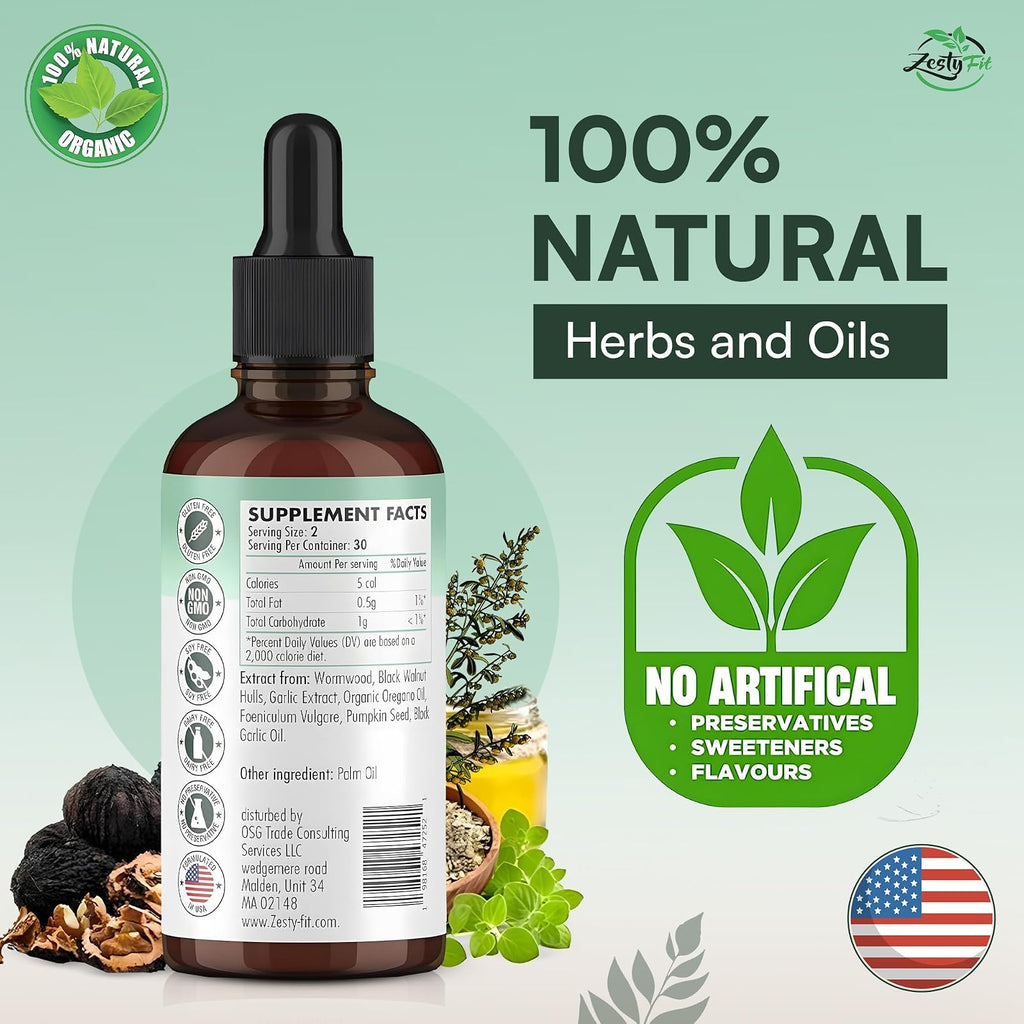 Purge liquid drops for wellness