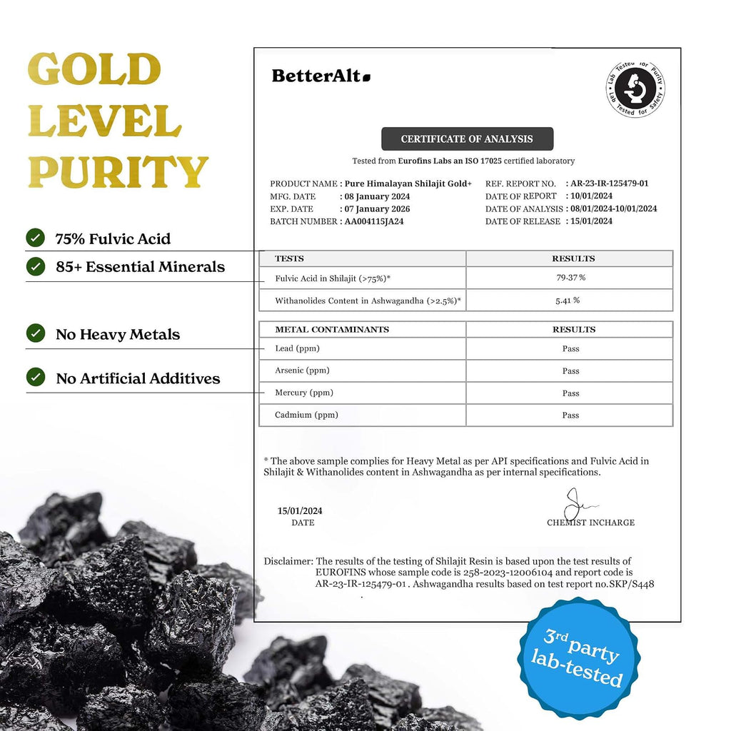 purified shilajit gold extract