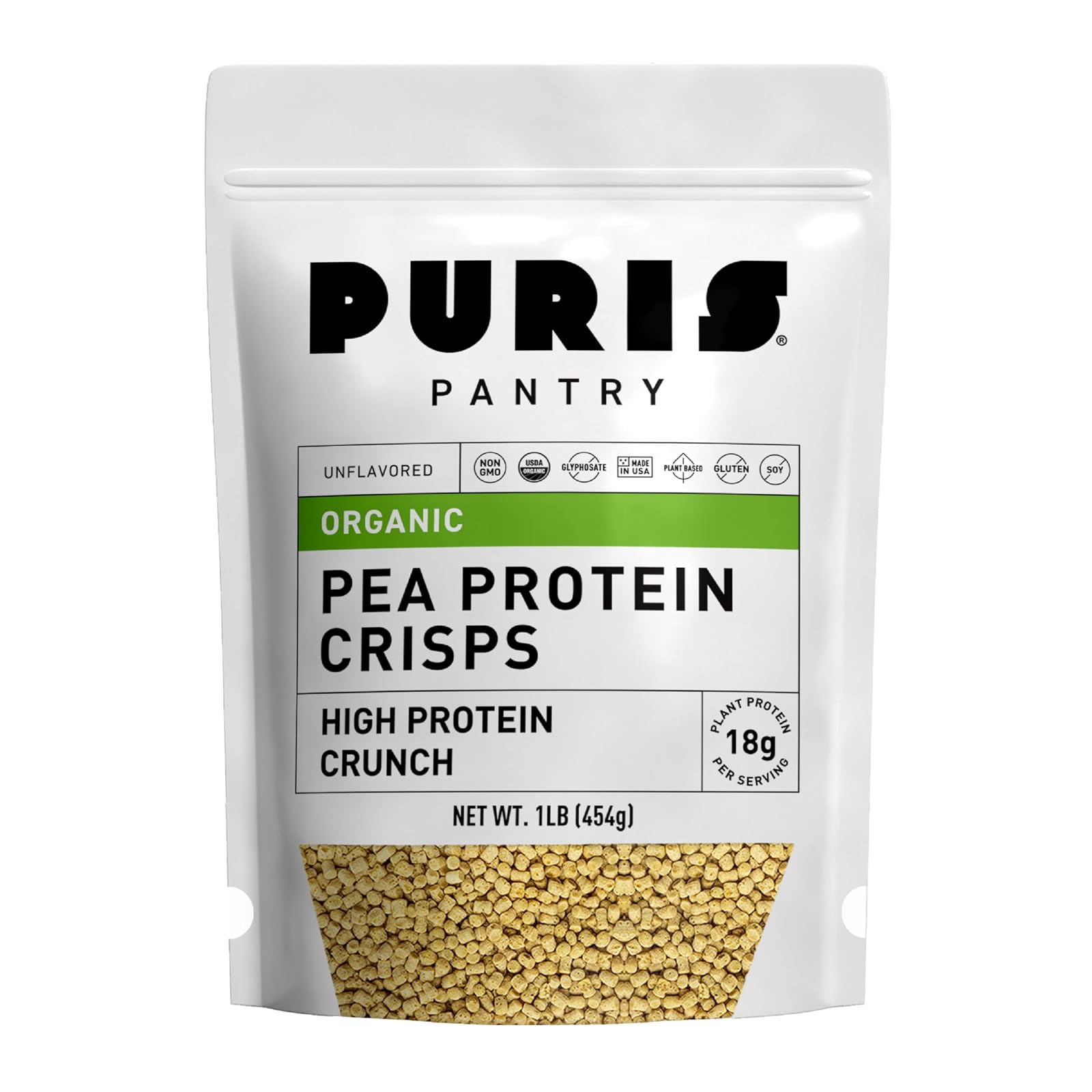 PURIS organic pea protein crisps snack