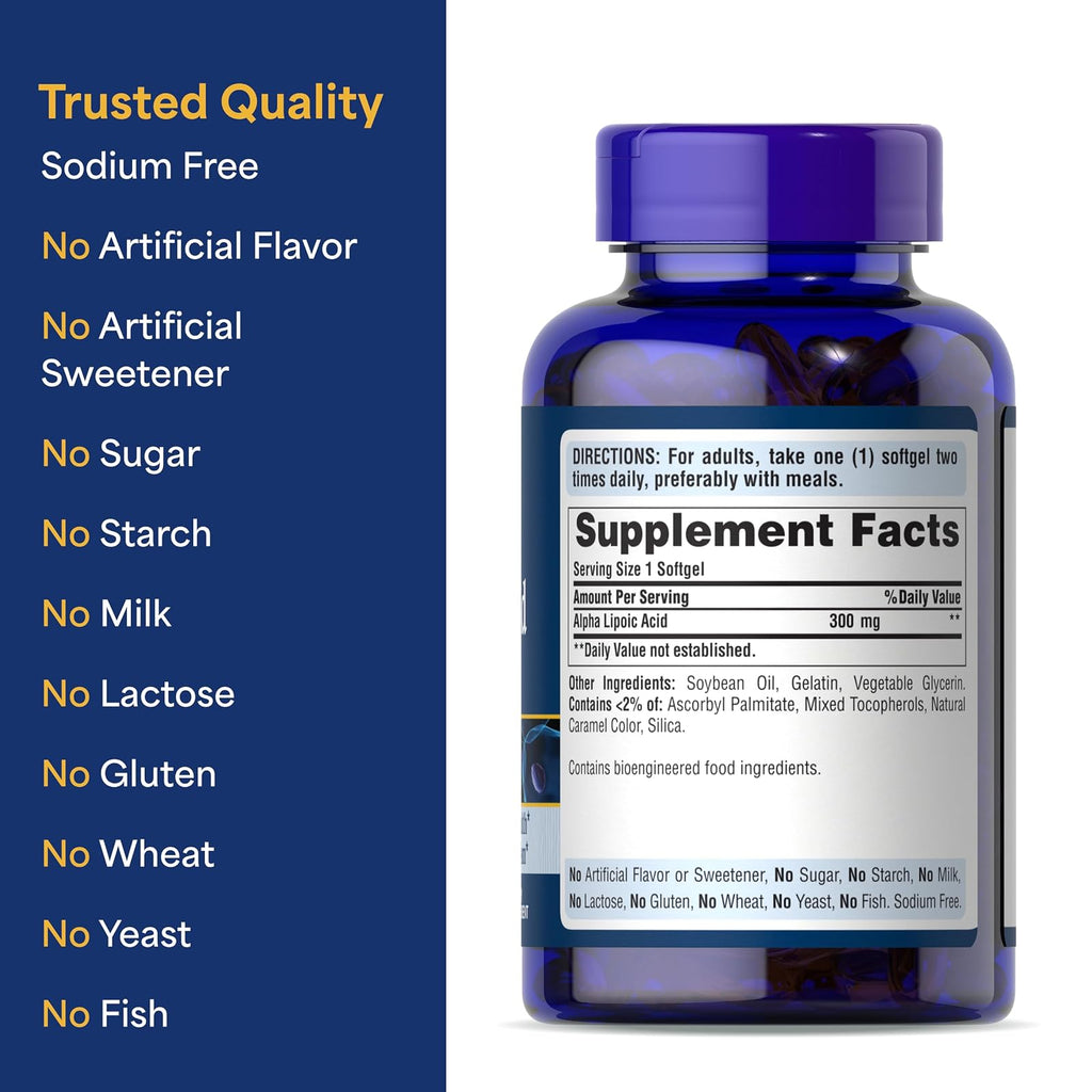 Puritan's Pride alpha lipoic acid for energy