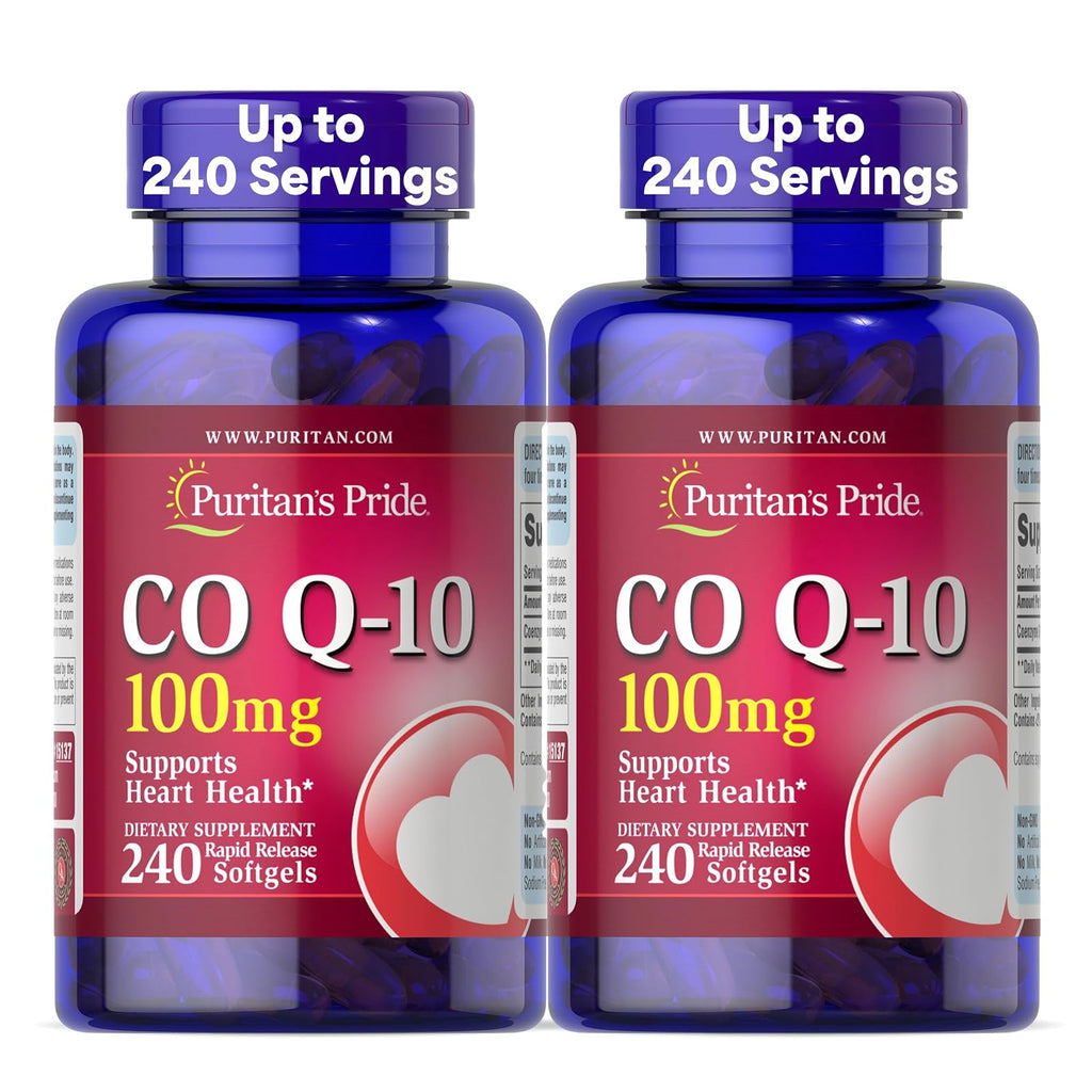 Puritan's Pride CoQ10 softgels for heart health
