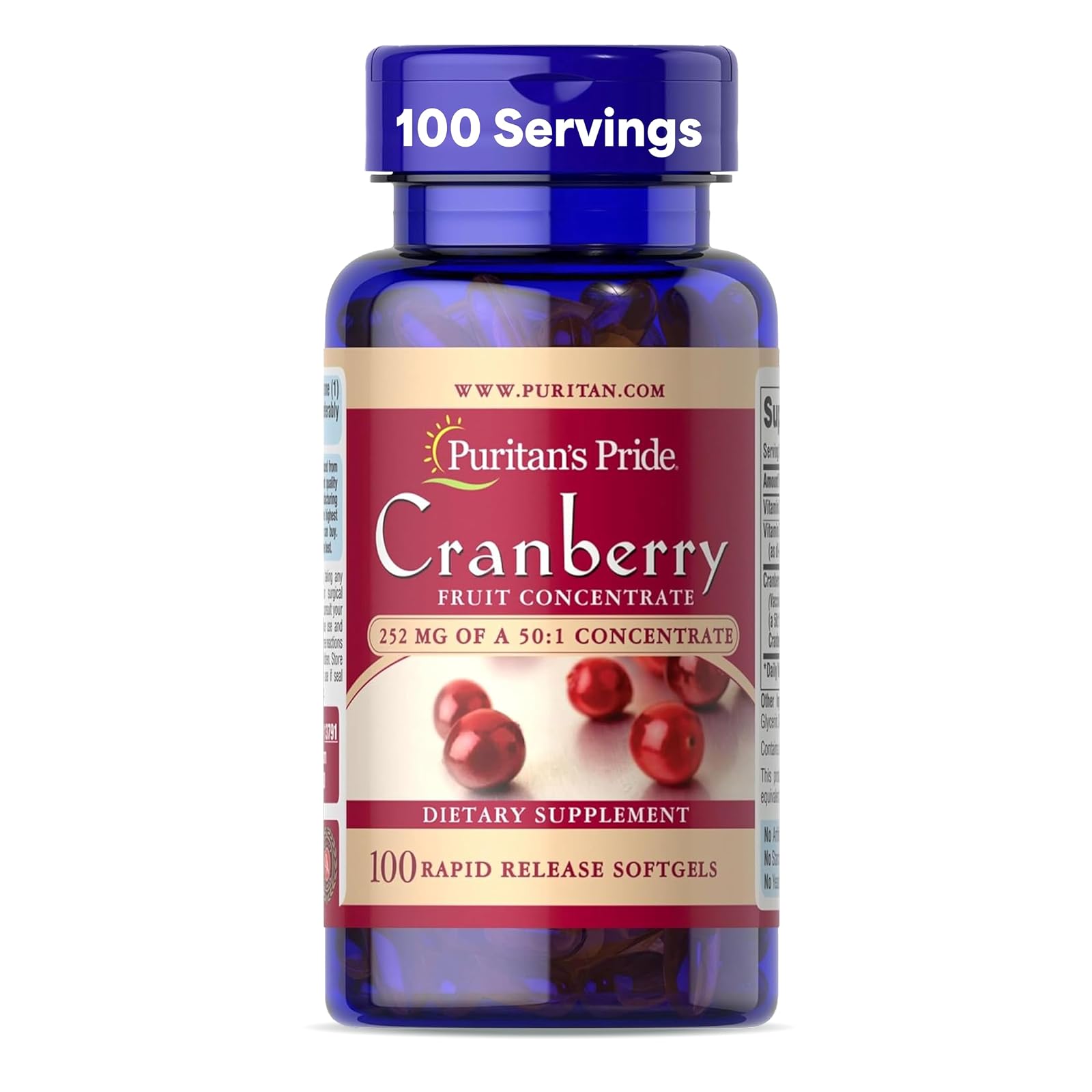 Puritan's Pride cranberry fruit concentrate benefits