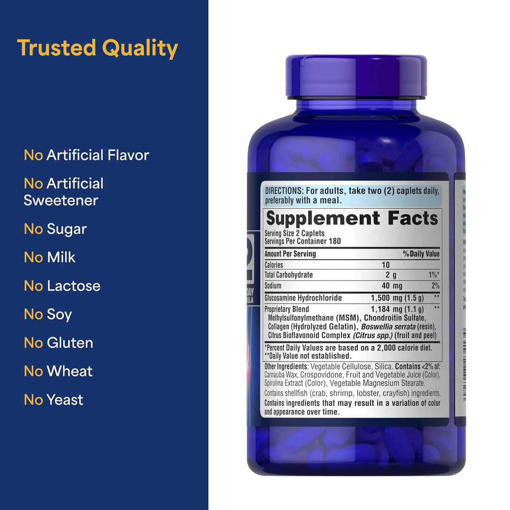 Puritan's Pride glucosamine for active lifestyle