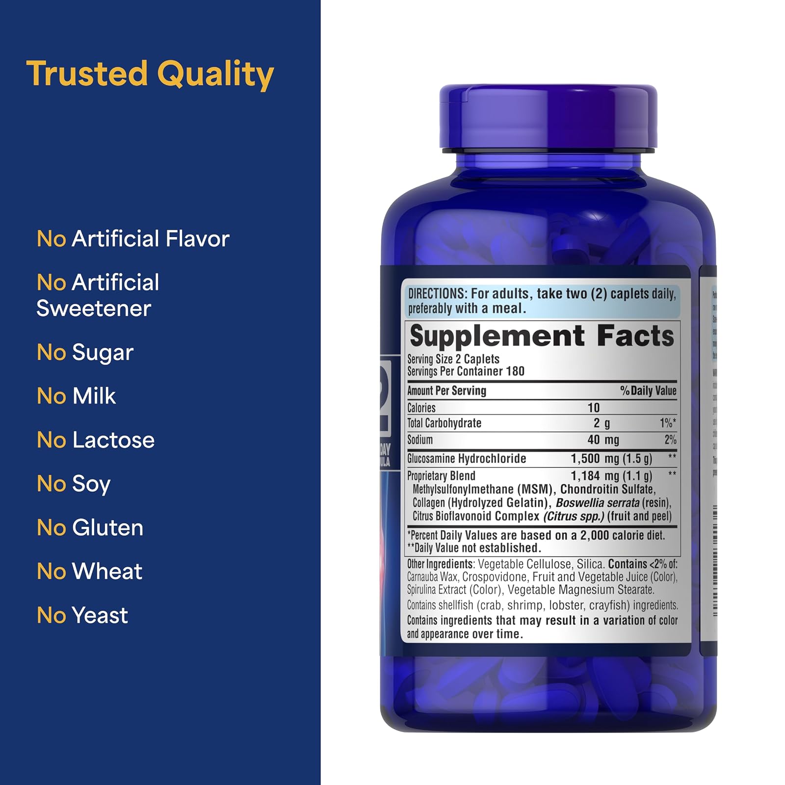 Puritan's Pride glucosamine for active lifestyle