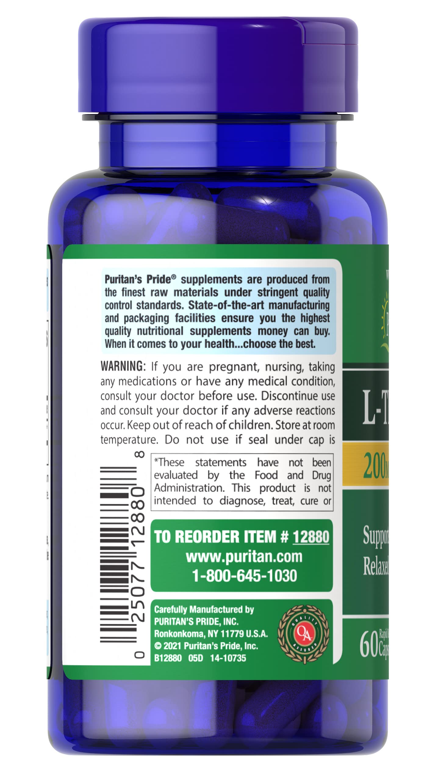 Puritan's Pride L-Theanine for better sleep