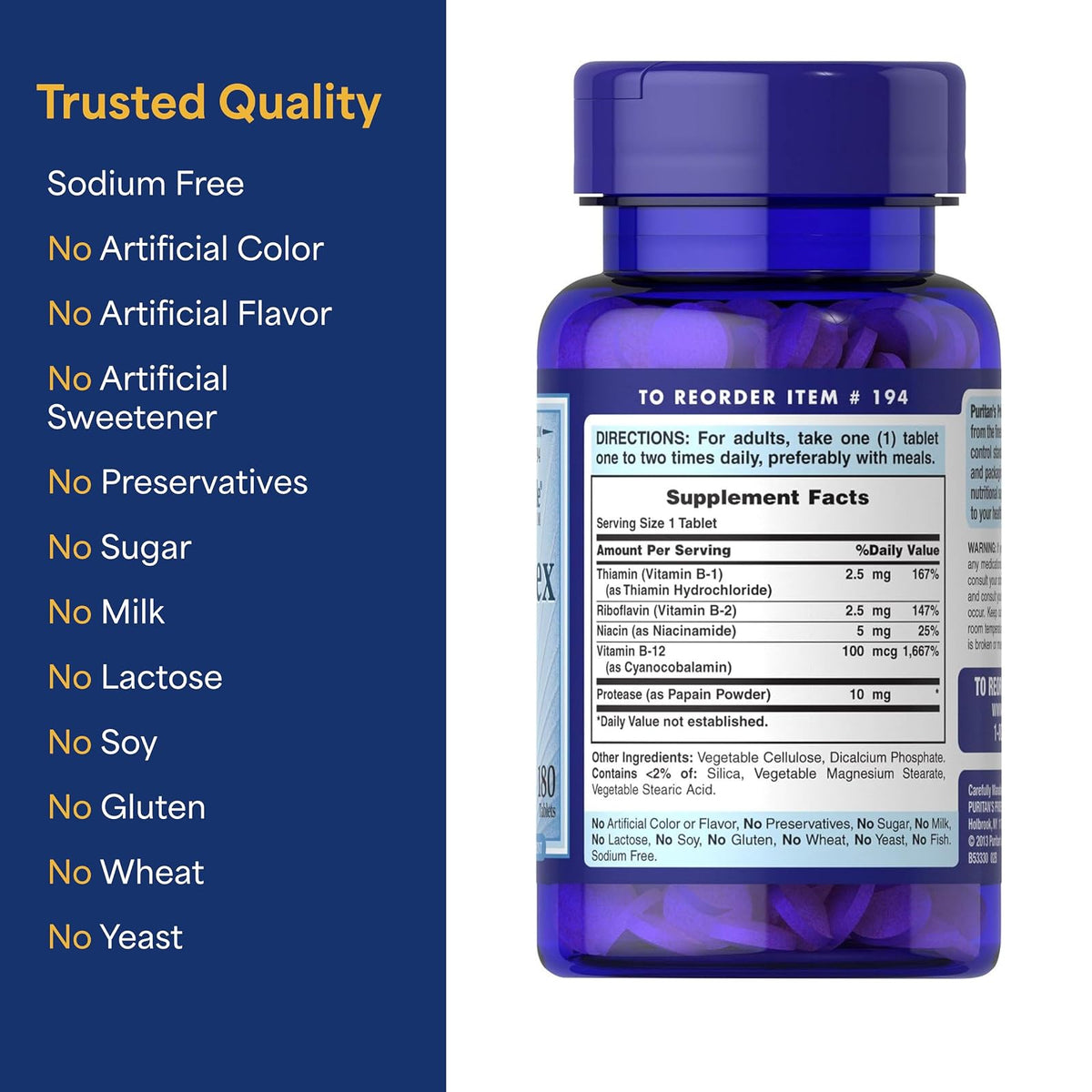 Puritan's Pride vitamin B-12 benefits