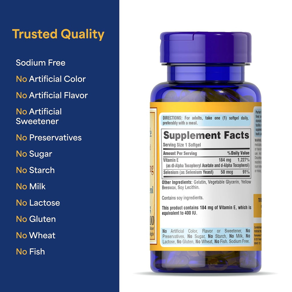 Puritan's Pride vitamin E capsules