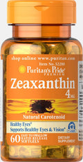 Puritan's Pride Zeaxanthin softgels for eye health