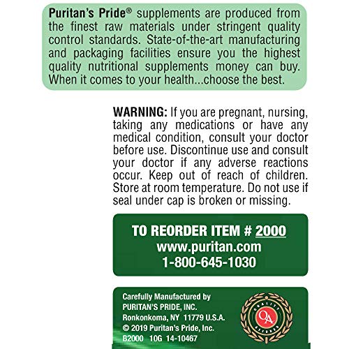 Puritan's Pride zinc for men