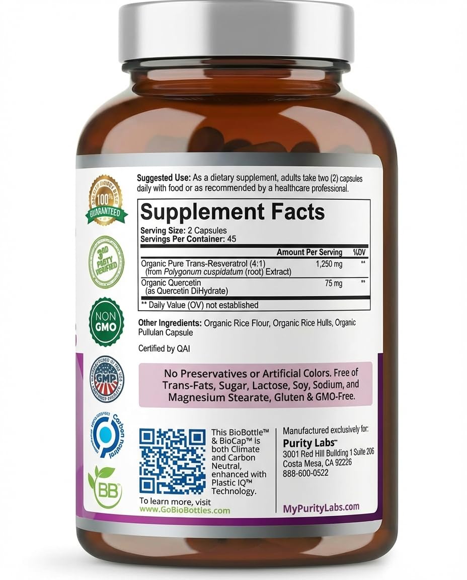 Purity Labs Resveratrol for heart health