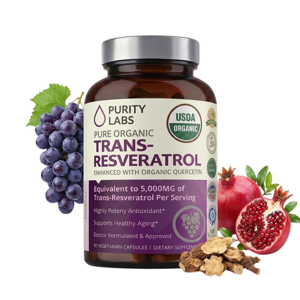 Purity Labs Trans-Resveratrol capsules for vitality