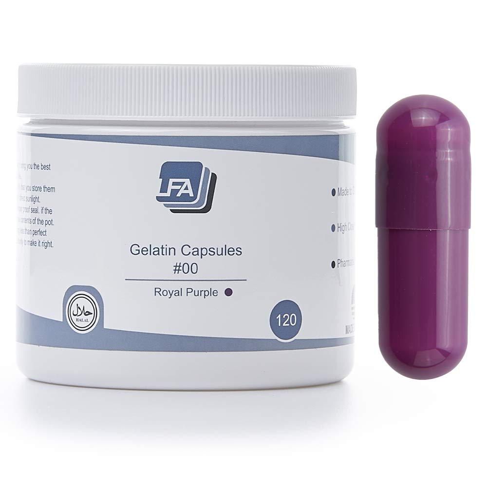 purple gelatin capsules for supplements