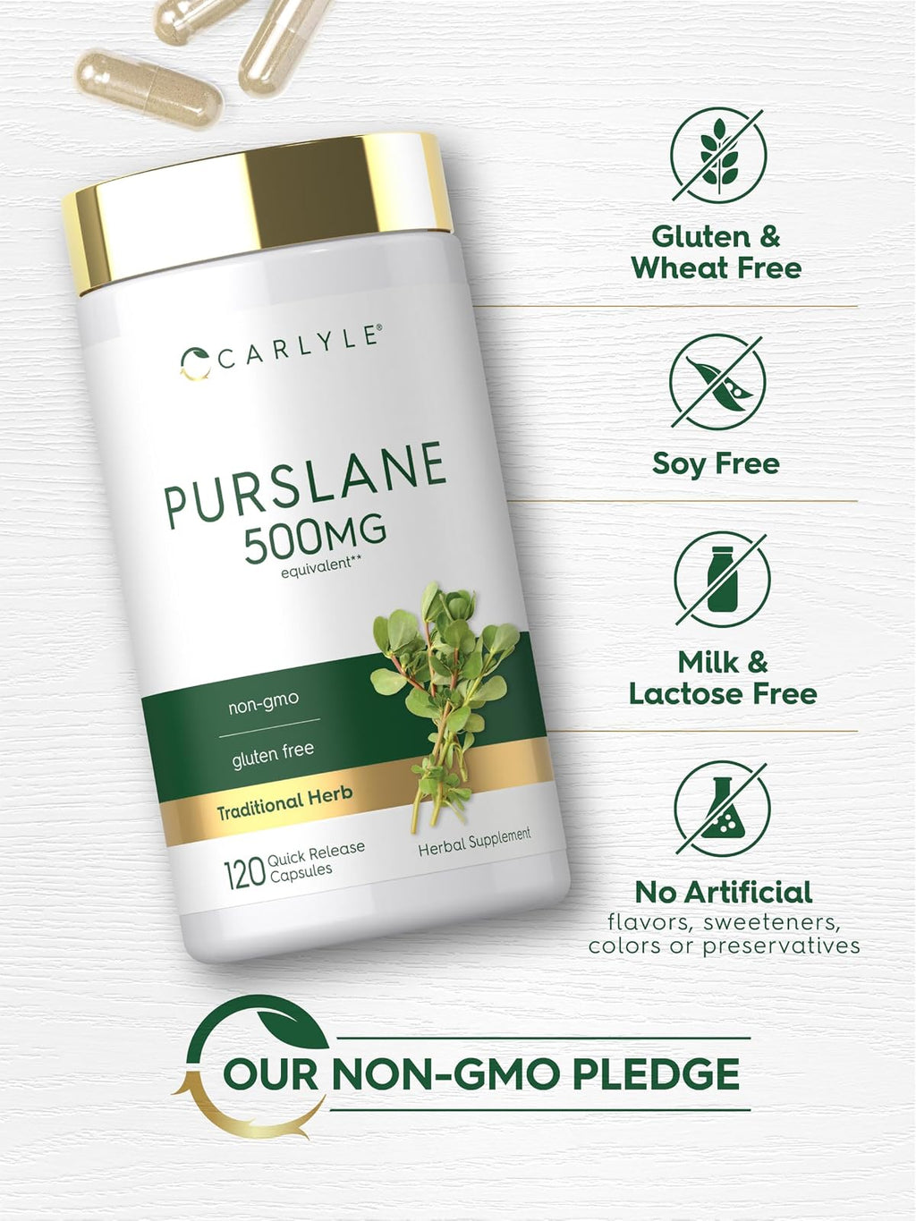 Purslane capsules for immune support
