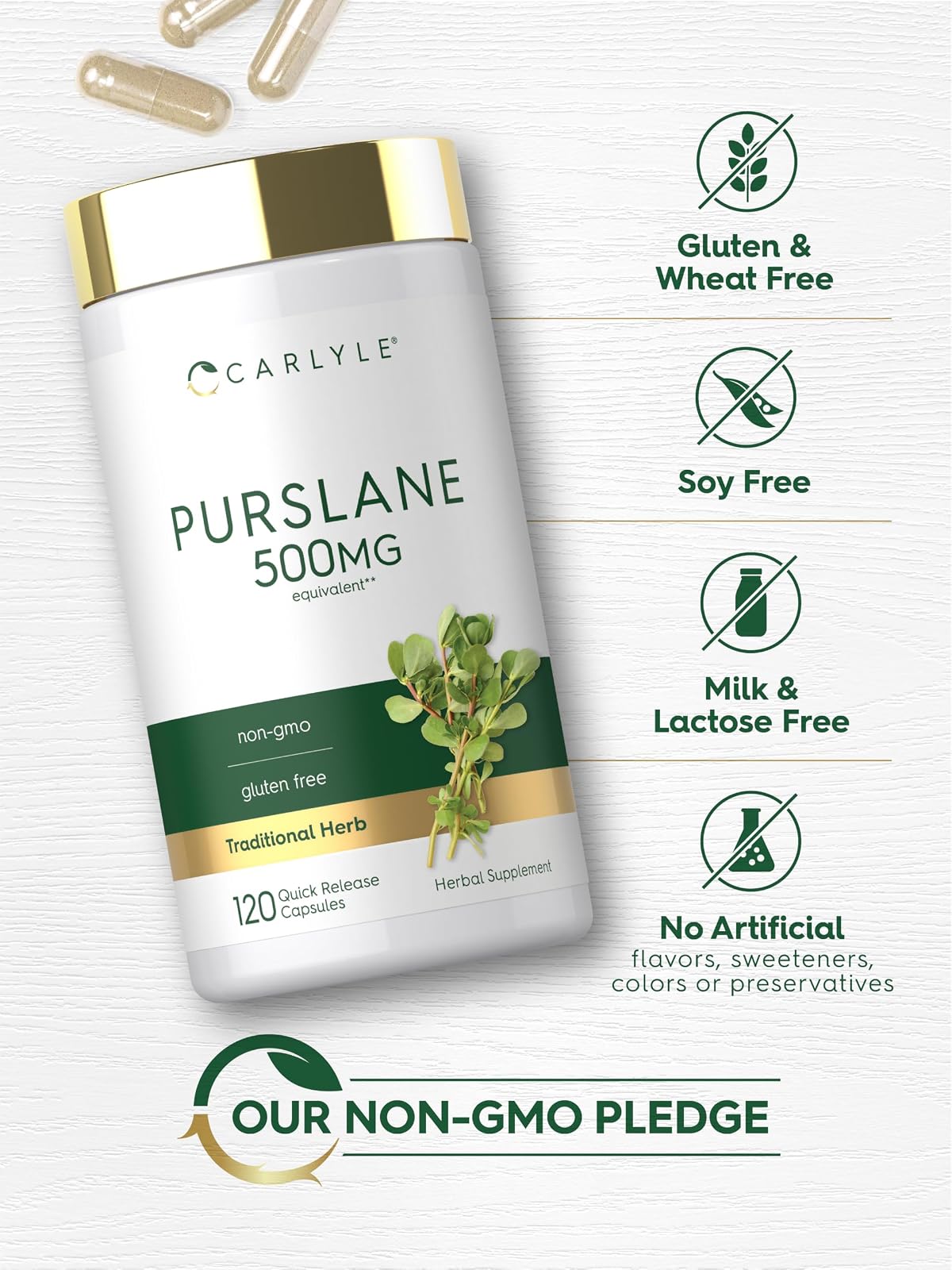 Purslane capsules for immune support