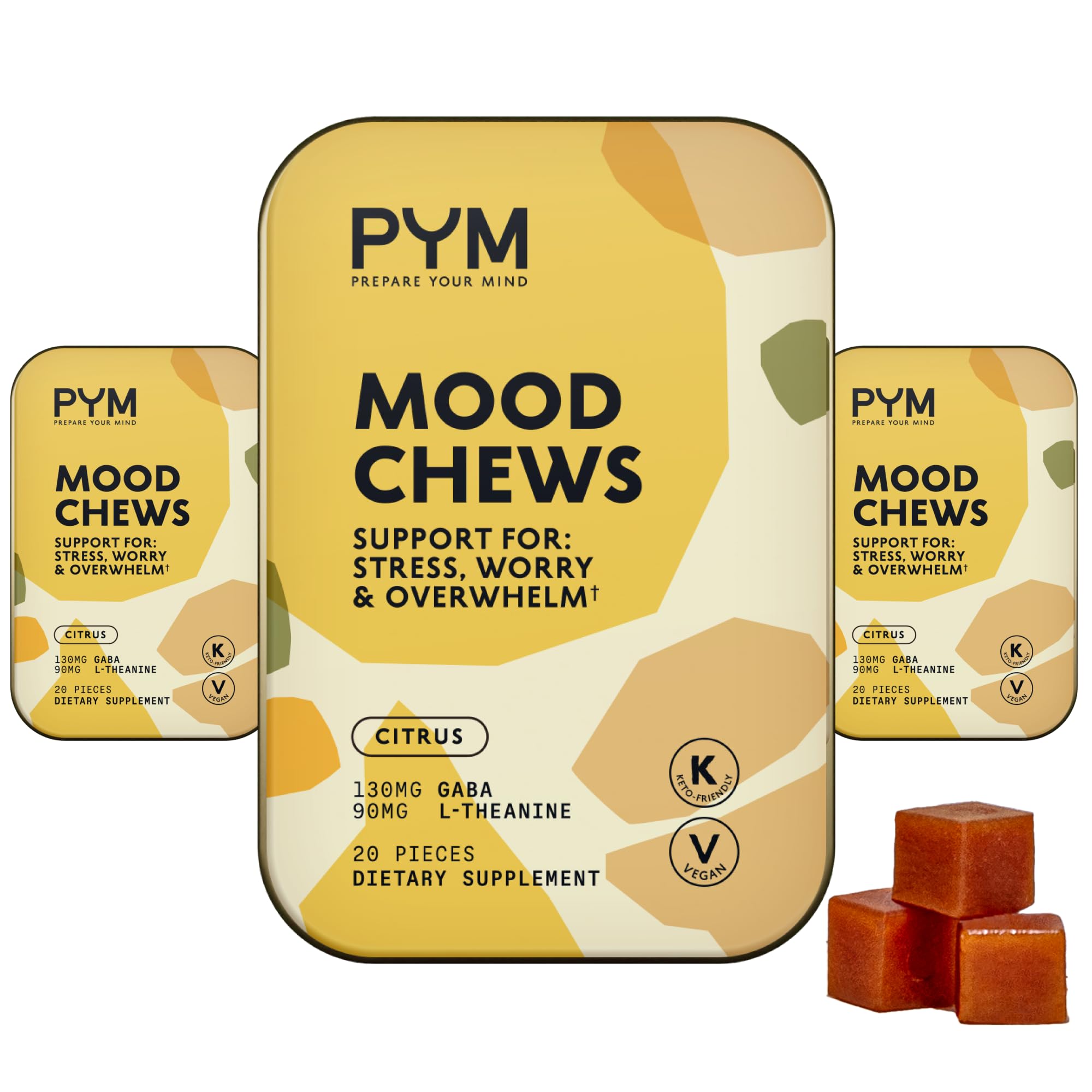 PYM Citrus Mood Chews for stress relief