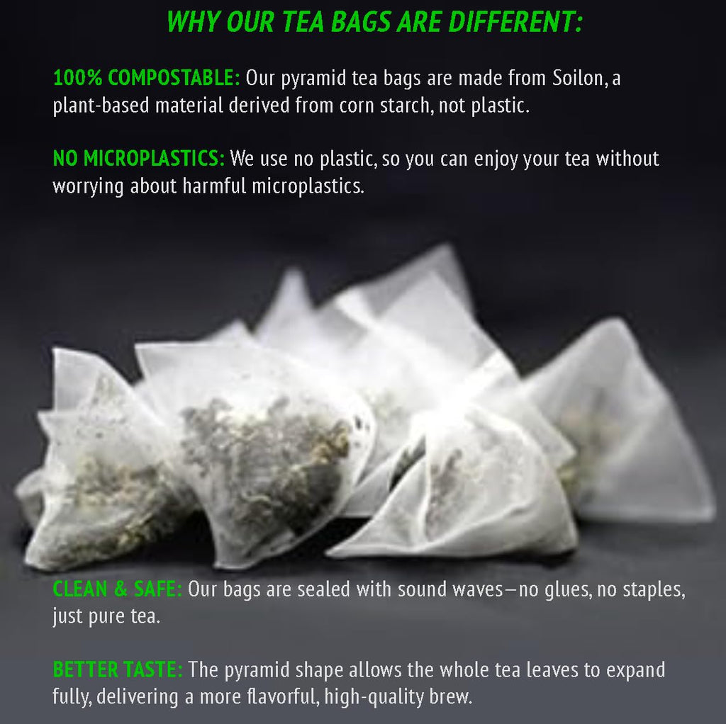 Pyramid teabags for easy brewing