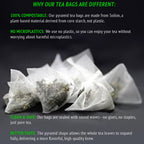 Pyramid teabags for easy brewing
