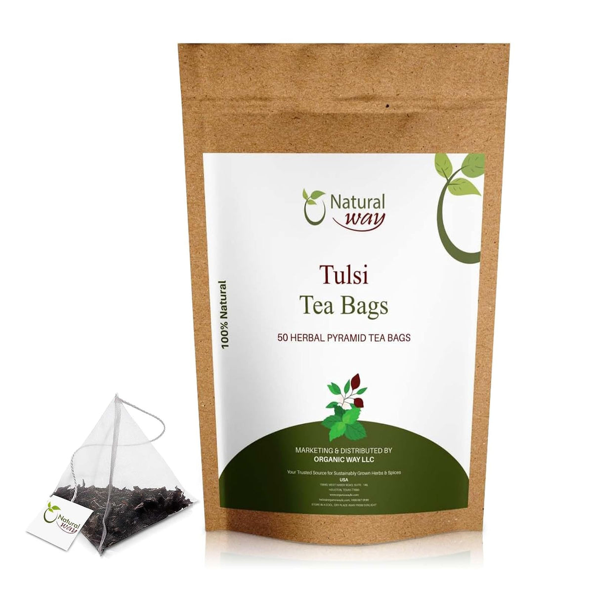 Pyramid Tulsi tea bags caffeine-free