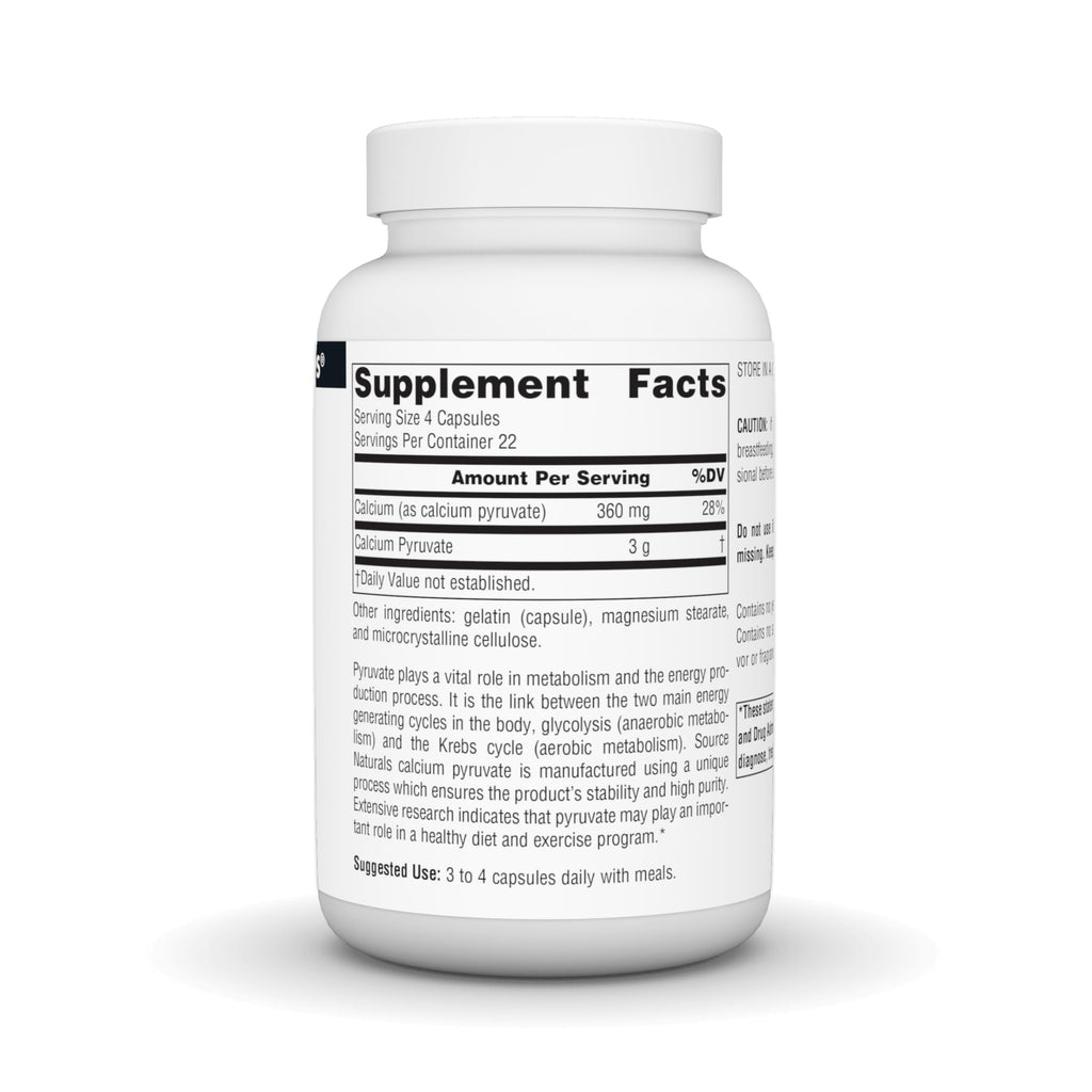 Pyruvate capsules for enhanced physical performance