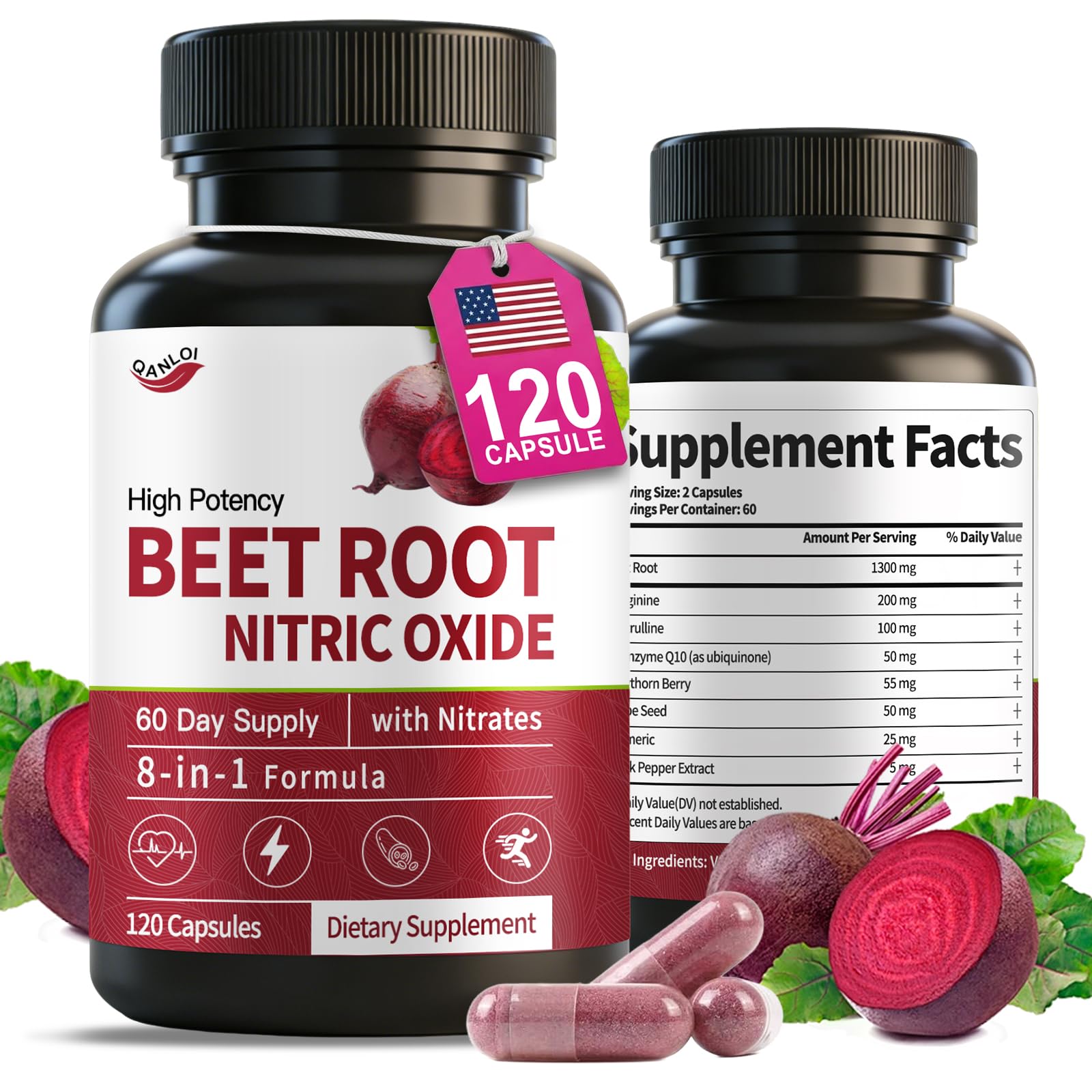 QANLOI beet root capsules for energy